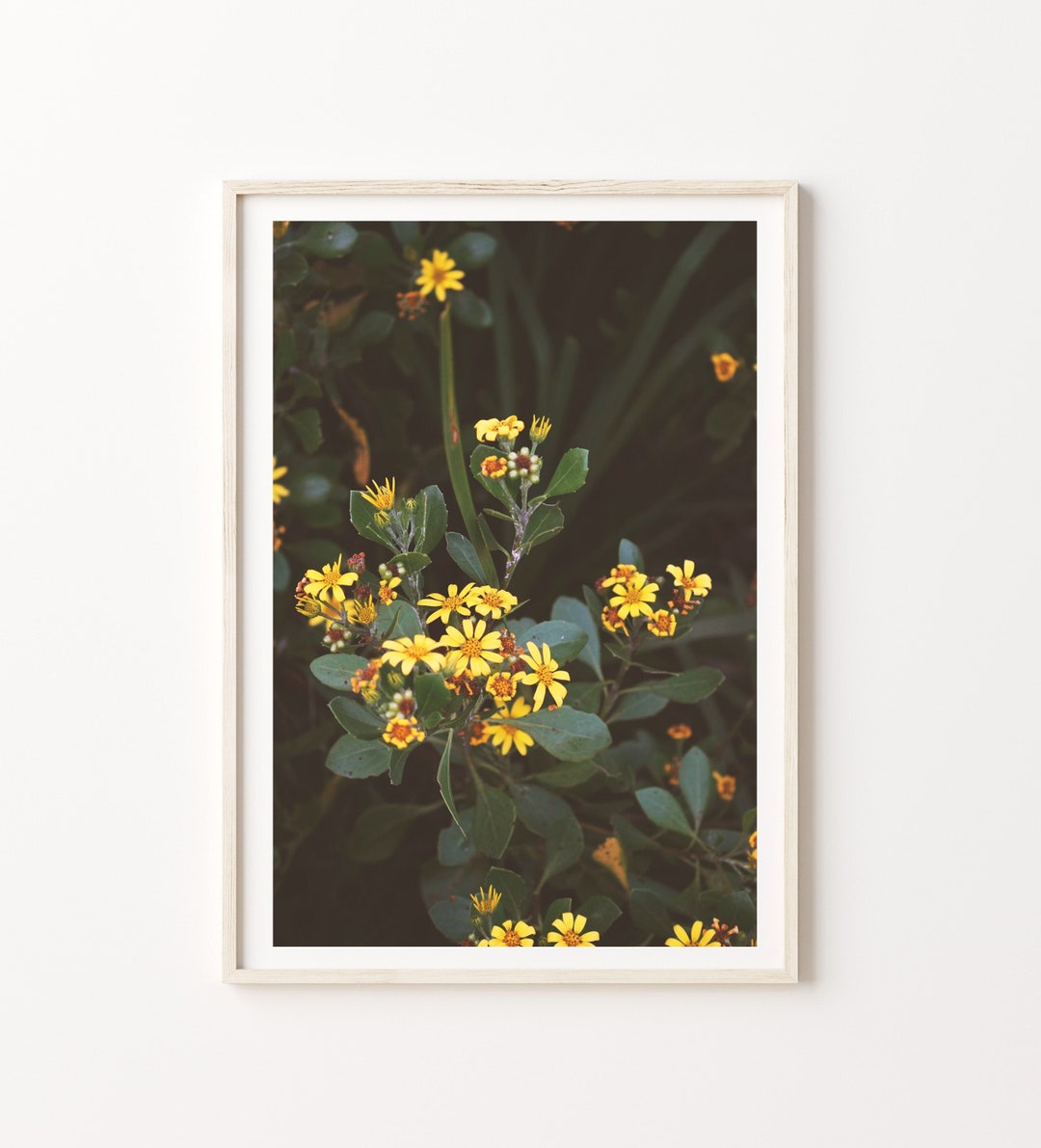Yellow Flowers Print, Digital Download Photography Print, Bohemian ...