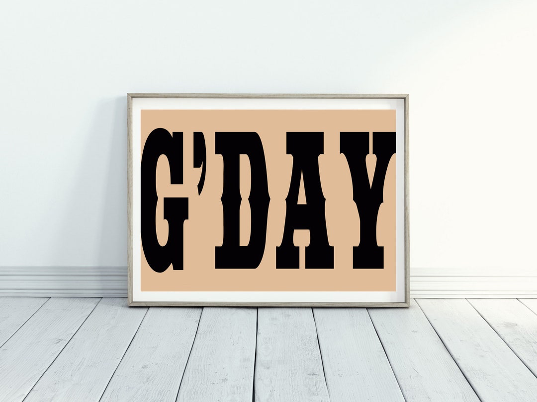G'day Poster Print Digital. Country Cowgirl Australian Art Print ...