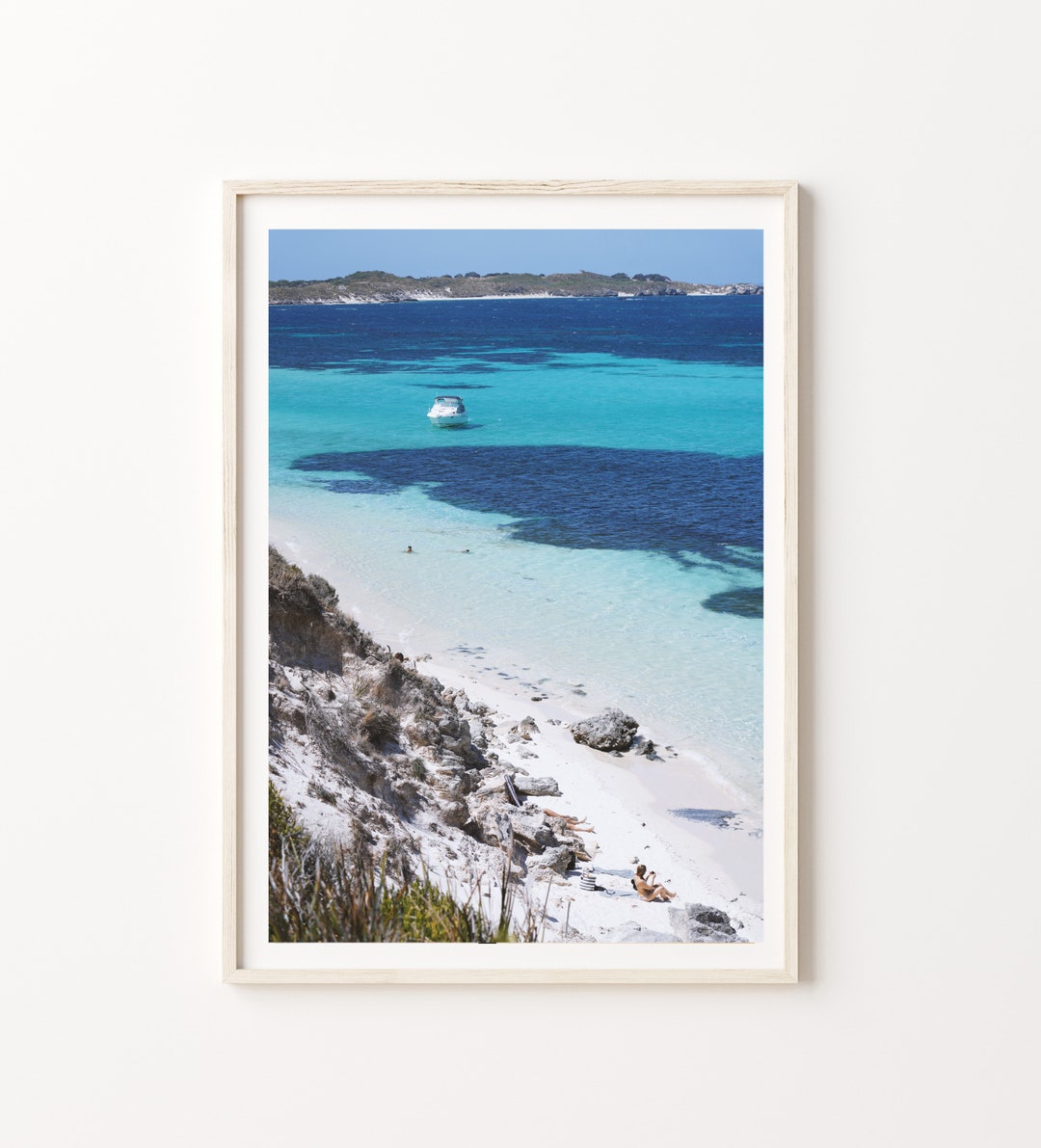 Coastal Beach Print, Digital Download, Blue Beach Coastal Art Print ...