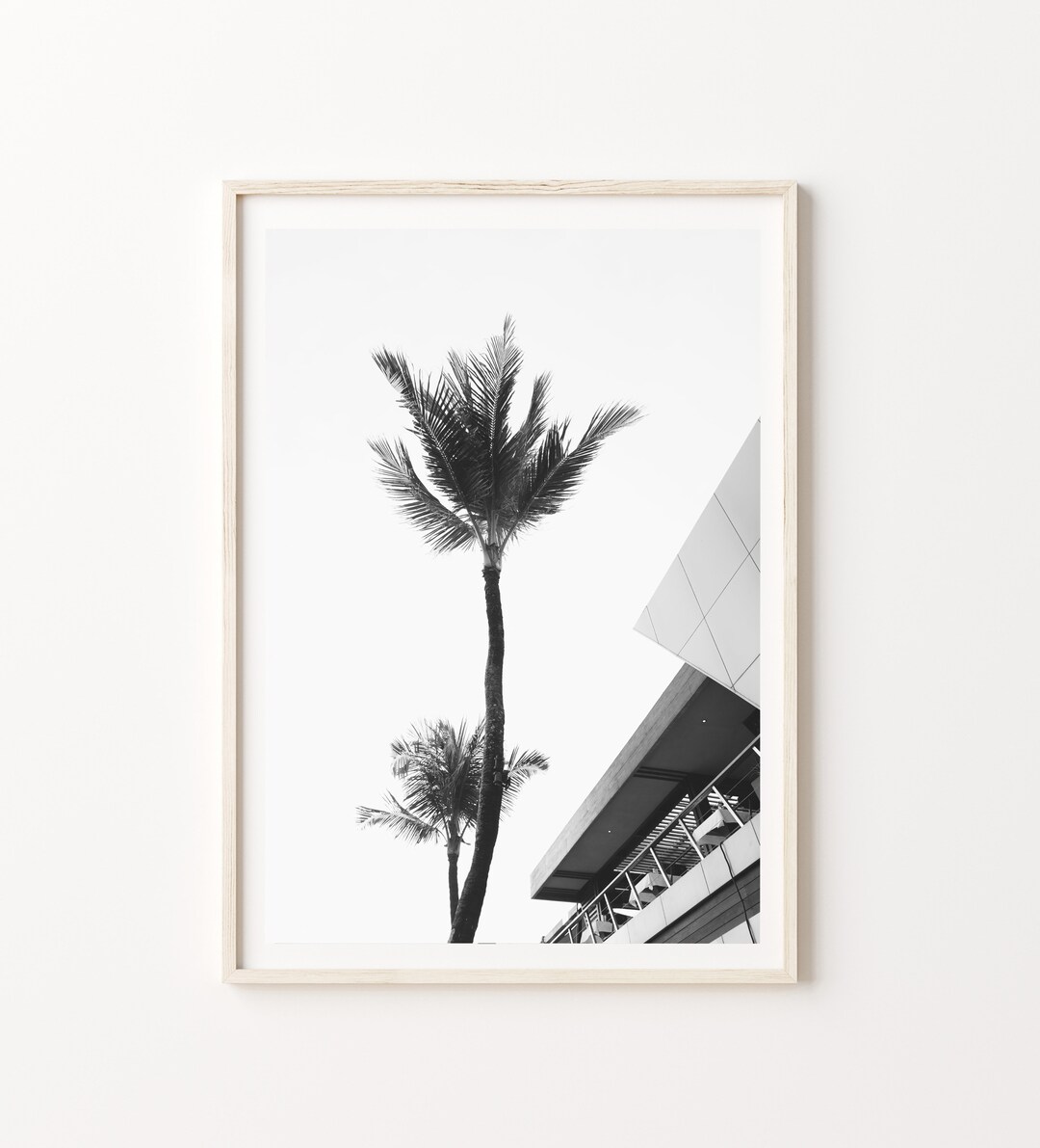 Palm Tree Black and White Download Print. Digital Printable Purchase ...
