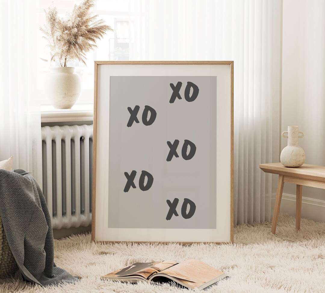 XO Print, Black and White Cute Poster. Printable Download. Fun Xo ...