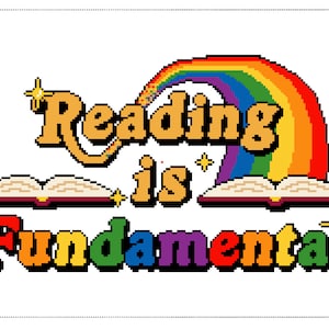 Reading is Fundamental Cross Stitch Pattern - Etsy