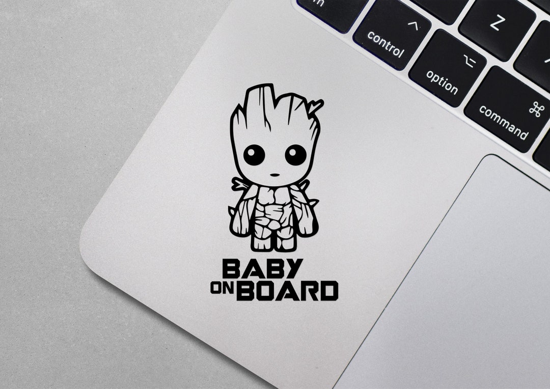 Groot Baby on Board Decorative Decal for Cars, Laptops, Windows, Mugs ...