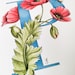 P is for Poppy Flower Letter Print. A Blue or Pink Letter P - Etsy UK