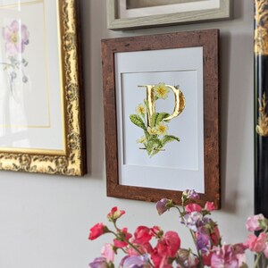 P is for Primrose Gilded Print. A 23.5 Karat Gold Letter P With ...