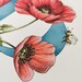P is for Poppy Flower Letter Print. A Blue or Pink Letter P - Etsy UK