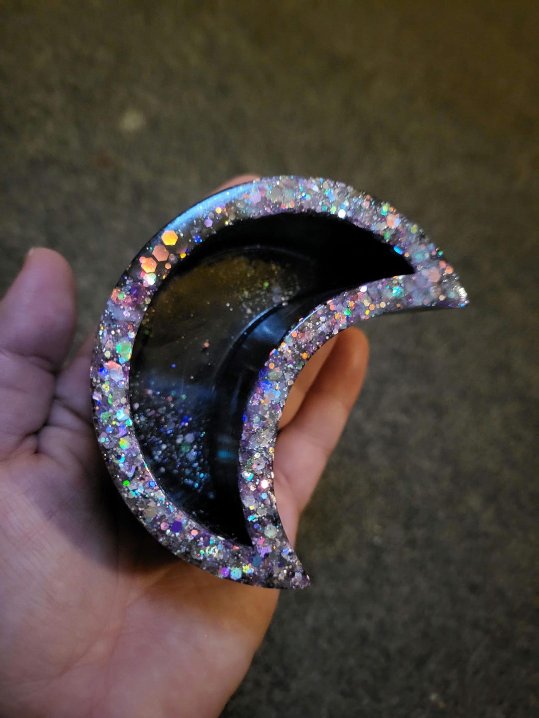 Resin Mini Crescent Moon Trinket Box - Etsy