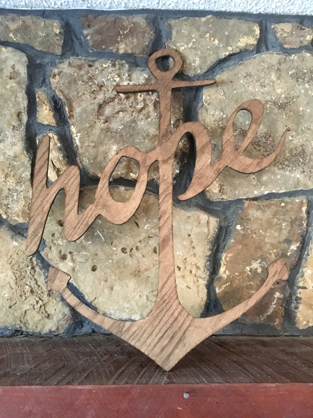 We Have This Hope as an Anchor for the Soul Biblical Bible Verse Wood ...