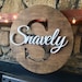 Circle Wooden Name Sign - Etsy
