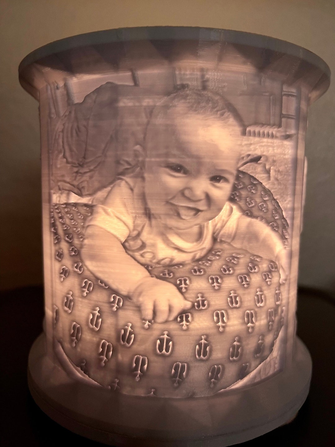 Custom Lithophane Photo Lamp | Made to Order Photo Lamp | Photo ...