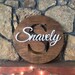 Circle Wooden Name Sign - Etsy