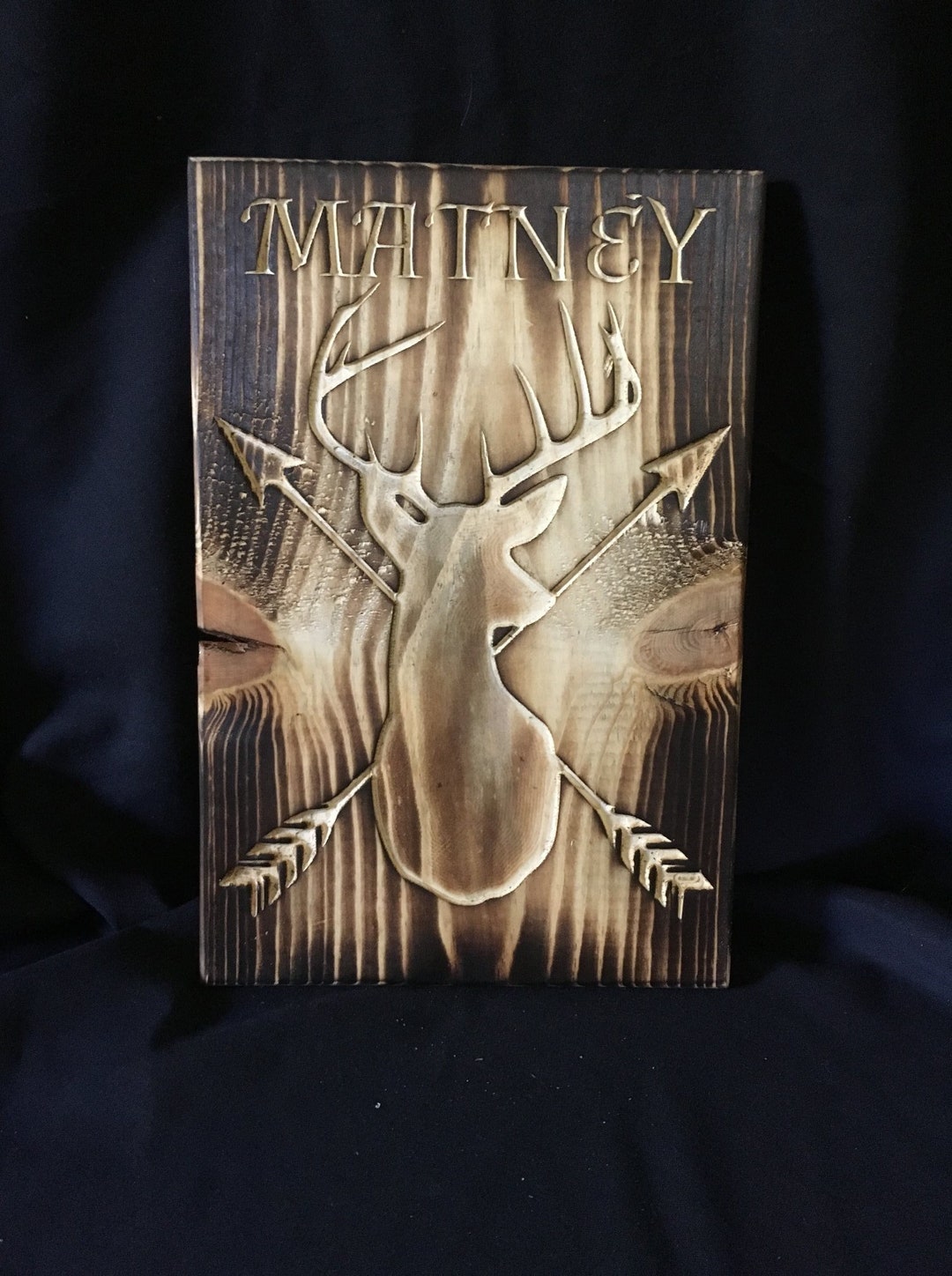 Custom Personalized Wood Engraved Deer Hunting Turkey Fishing Plaque ...