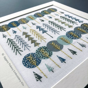 Scandi Trees Embroidery Pattern. Easy Hand Embroidery. - Etsy