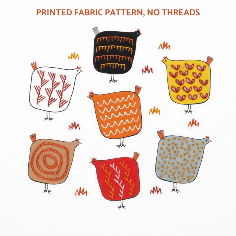 Chicken Embroidery - Etsy