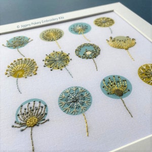 Dandelion Embroidery Kit. Scandinavian Style. Modern Hand Embroidery ...