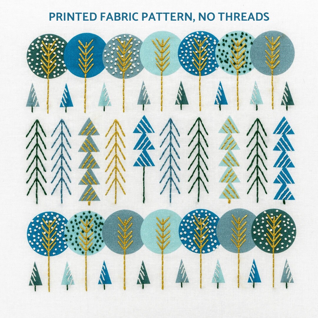 Scandi Trees Embroidery Pattern. Easy Hand Embroidery. - Etsy