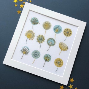 Dandelion Embroidery Kit. Scandinavian Style. Modern Hand Embroidery ...