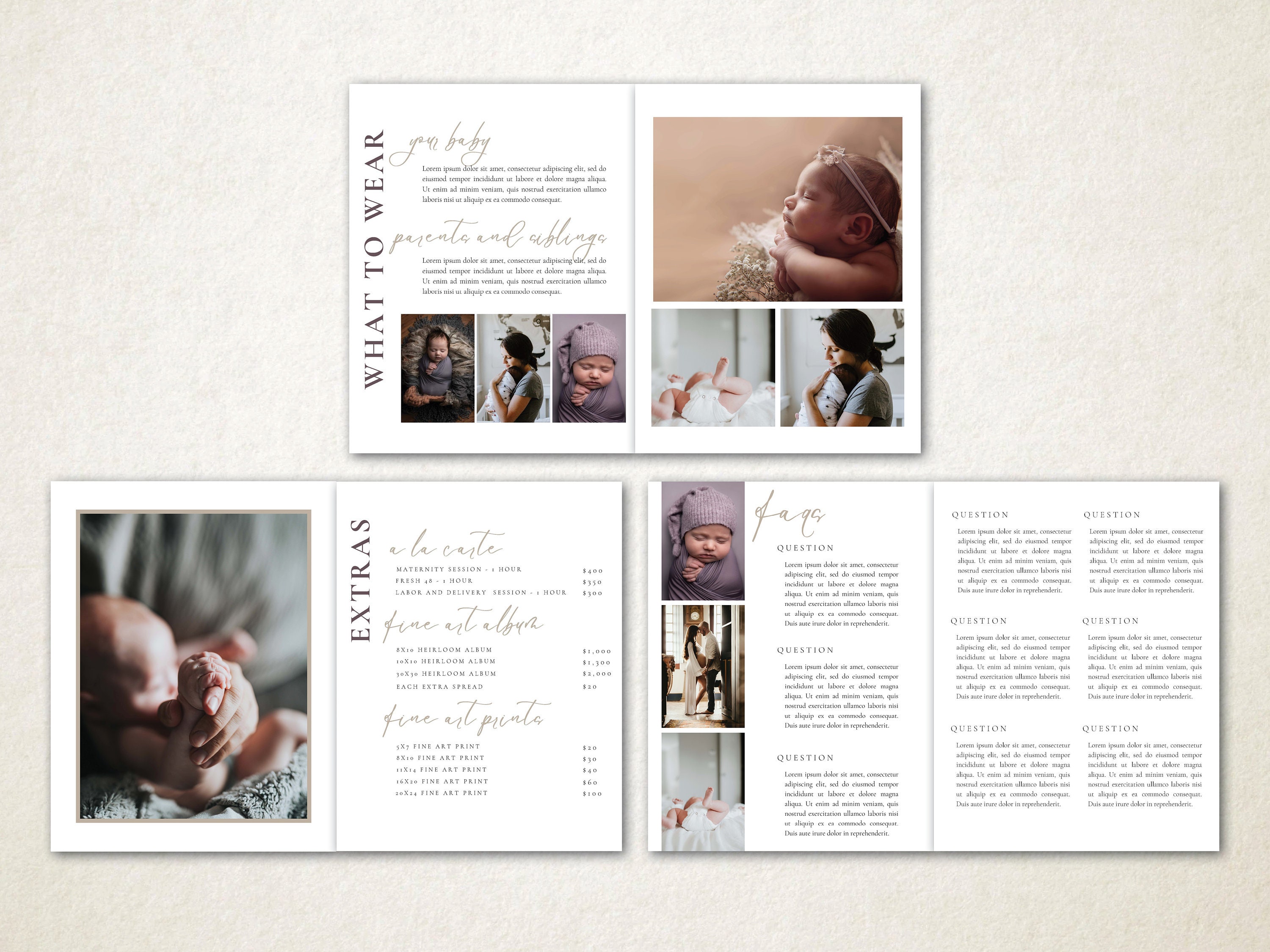 Newborn Marketing Magazine Canva and Photoshop Template, Photographer ...
