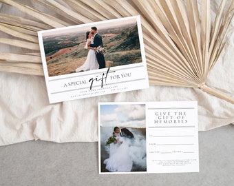 Boho Photographer Gift Certificate Template in Photoshop & | Etsy