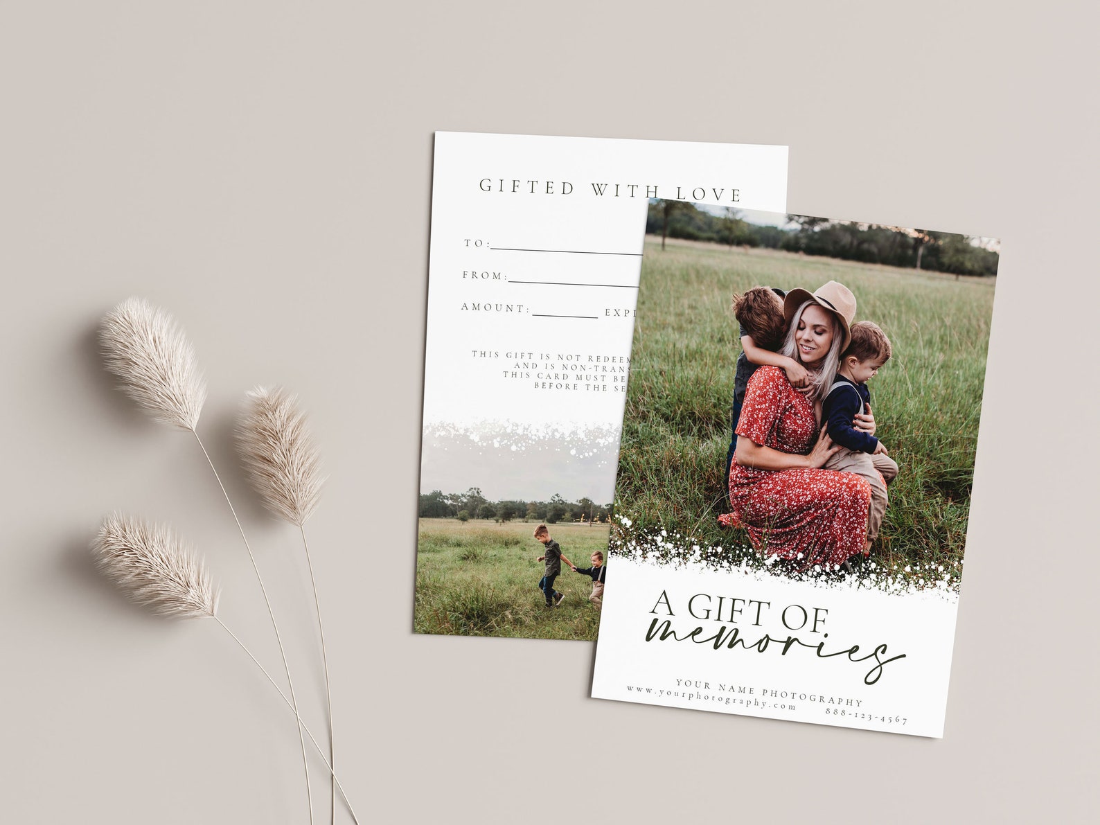 Photography Gift Card, Photographer Gift Certificate Template in ...