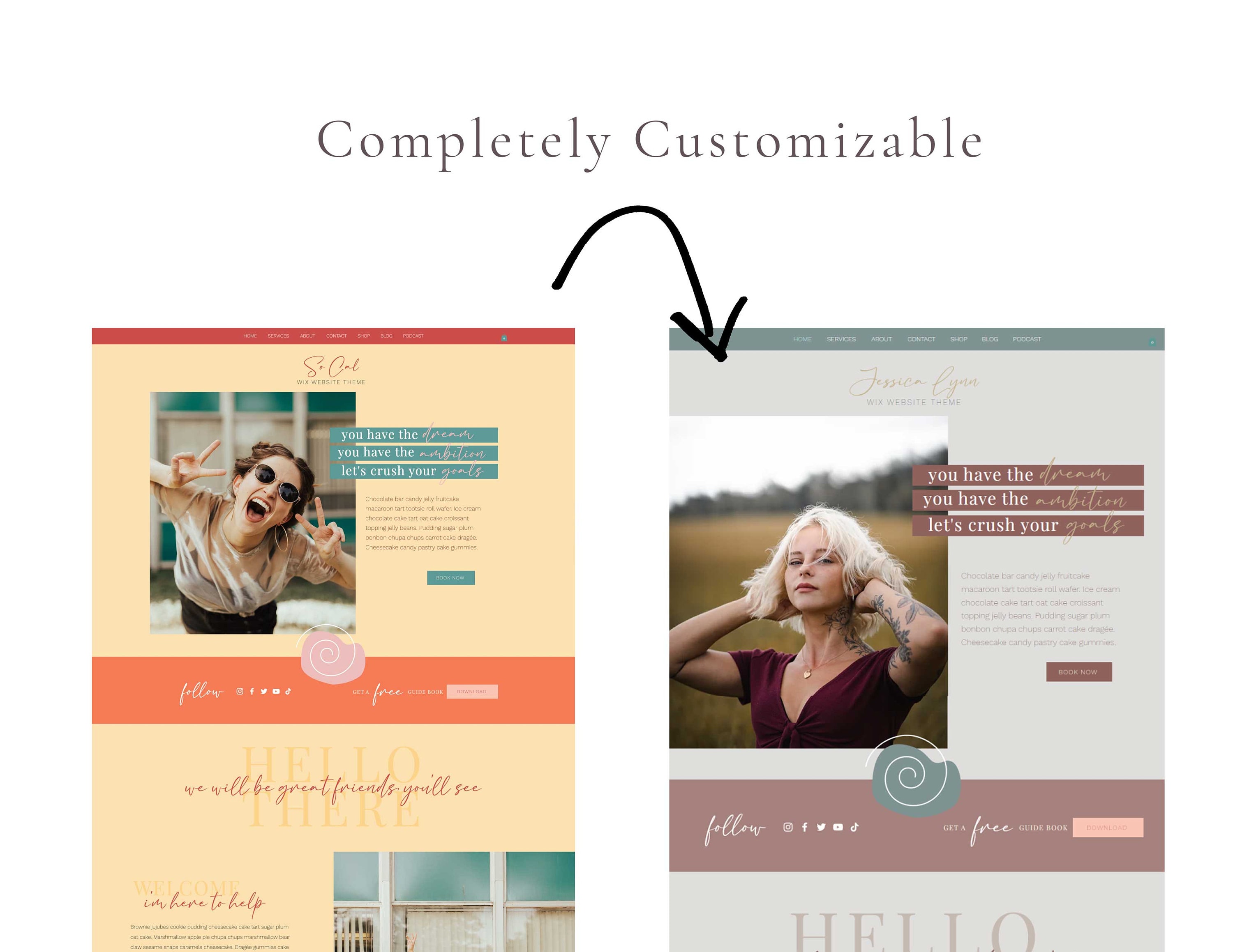 So Cal Wix Website Template, Coach Wix Web Design, Girl Boss and ...