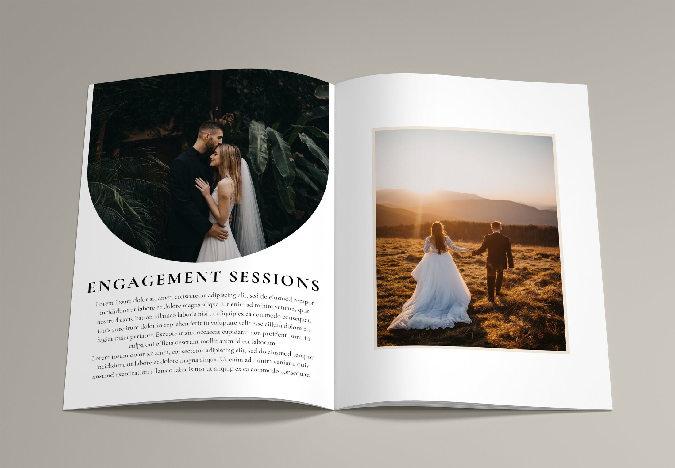 Boho Wedding Marketing Magazine Canva Photoshop Template | Etsy