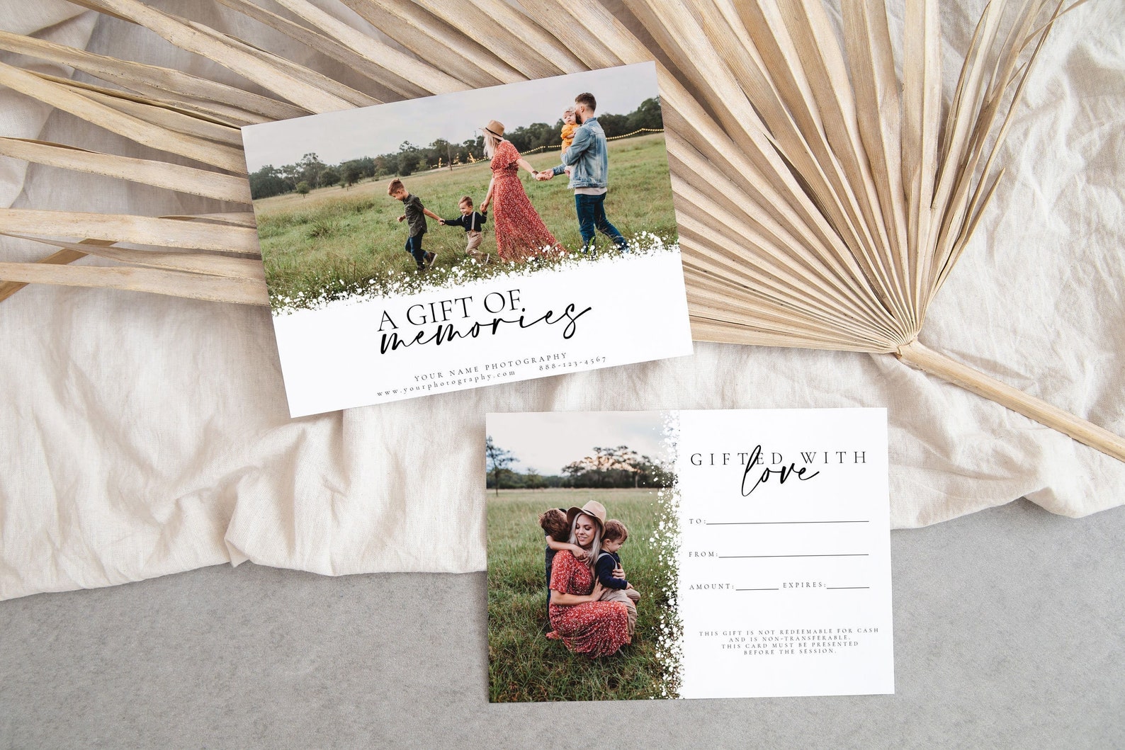 Photographer Gift Card Template Gift Certificate Photoshop - Etsy