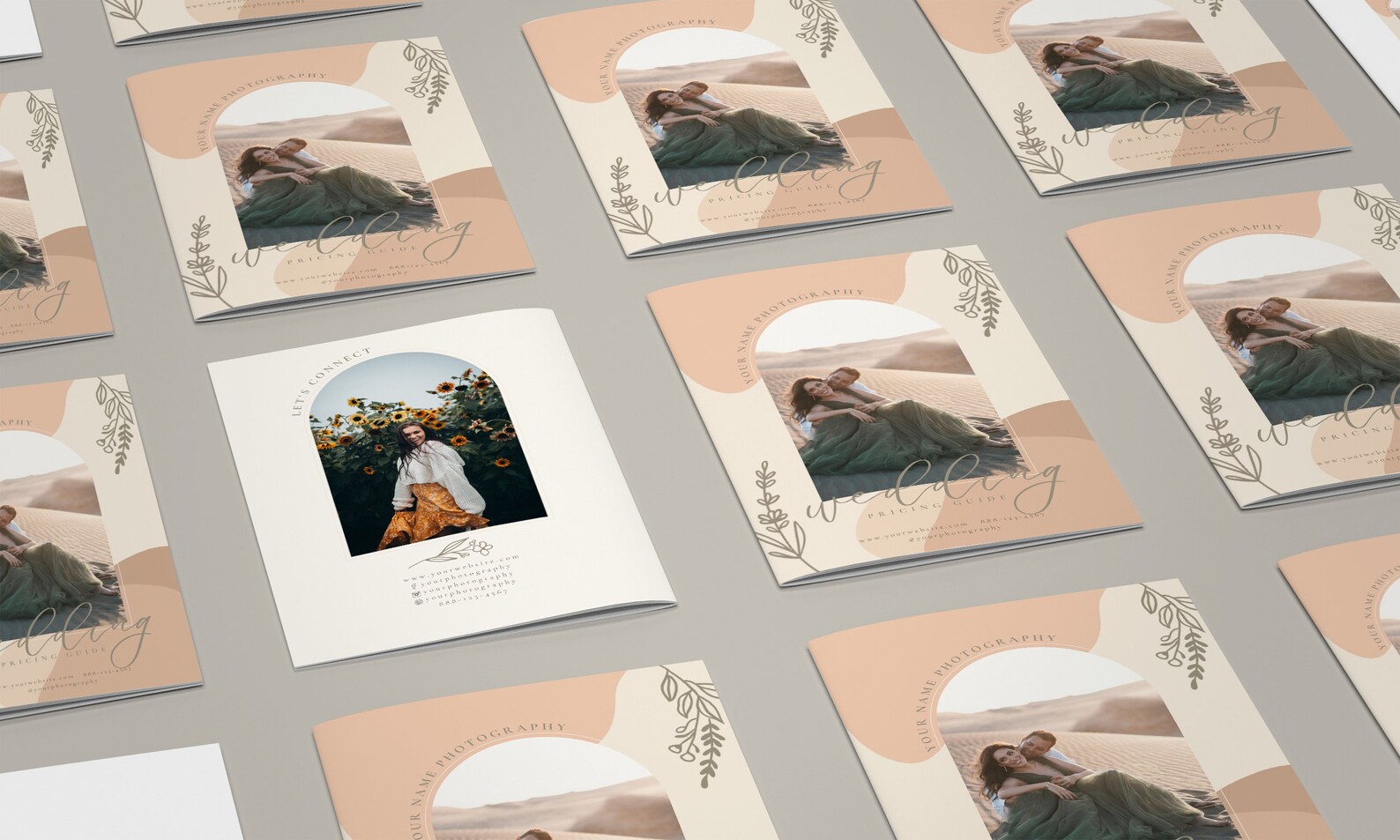 Boho Wedding Marketing Magazine Canva Photoshop Template | Etsy