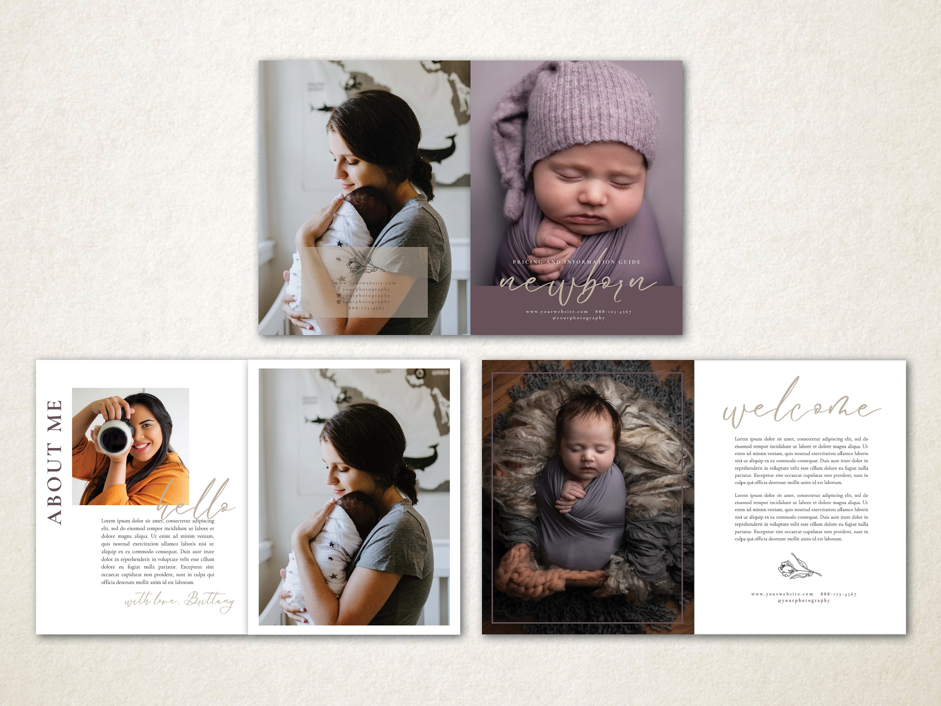 Newborn Marketing Magazine Canva and Photoshop Template, Photographer ...