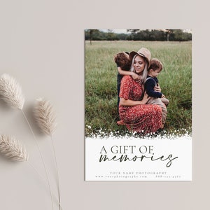 Photography Gift Card, Photographer Gift Certificate Template in ...