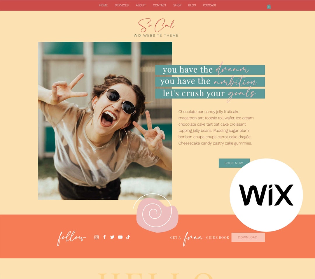 So Cal Wix Website Template, Coach Wix Web Design, Girl Boss and ...