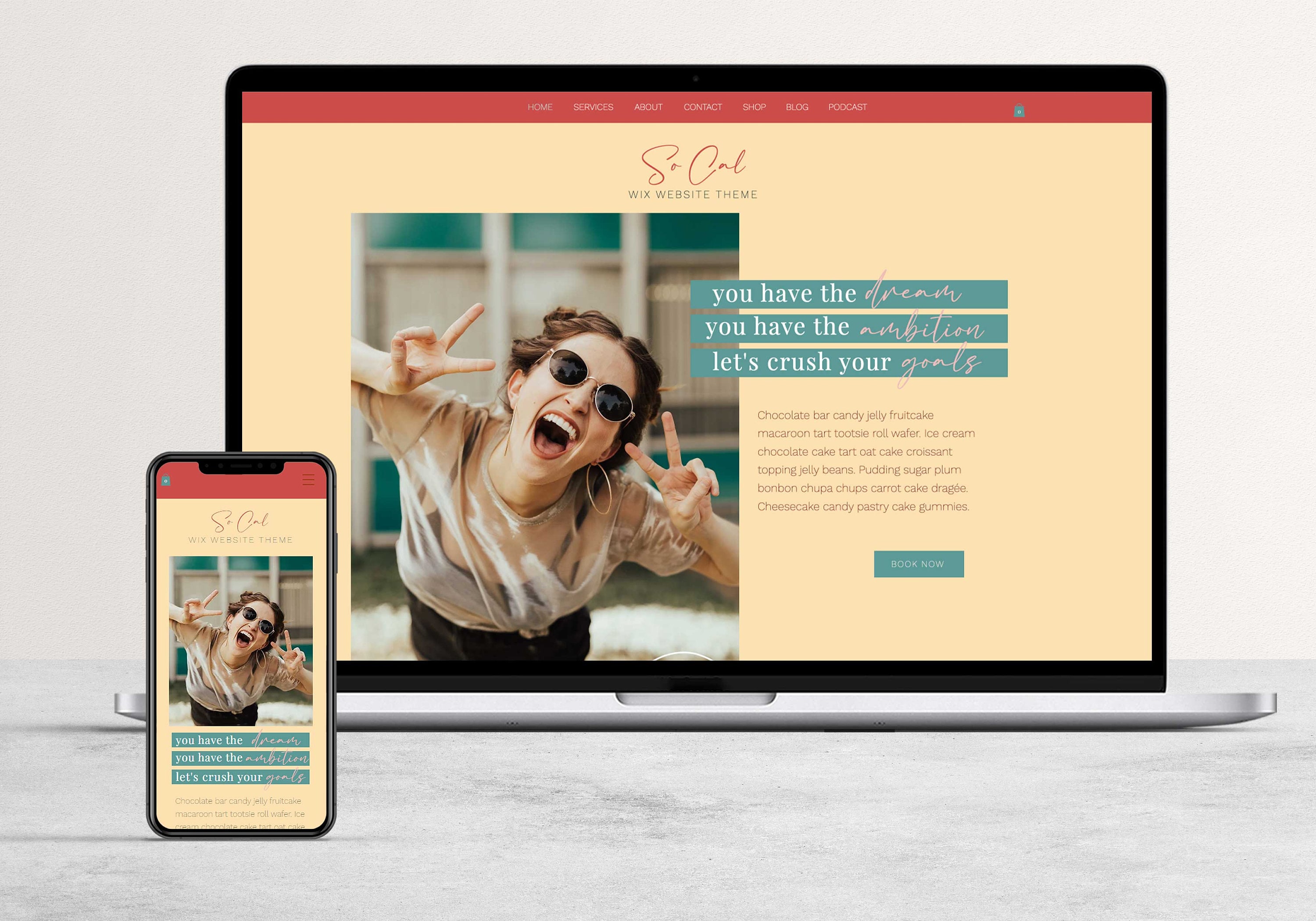 So Cal Wix Website Template, Coach Wix Web Design, Girl Boss and ...