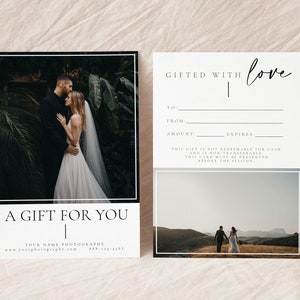 Photographer Gift Certificate Template in Photoshop, Photography Gift ...