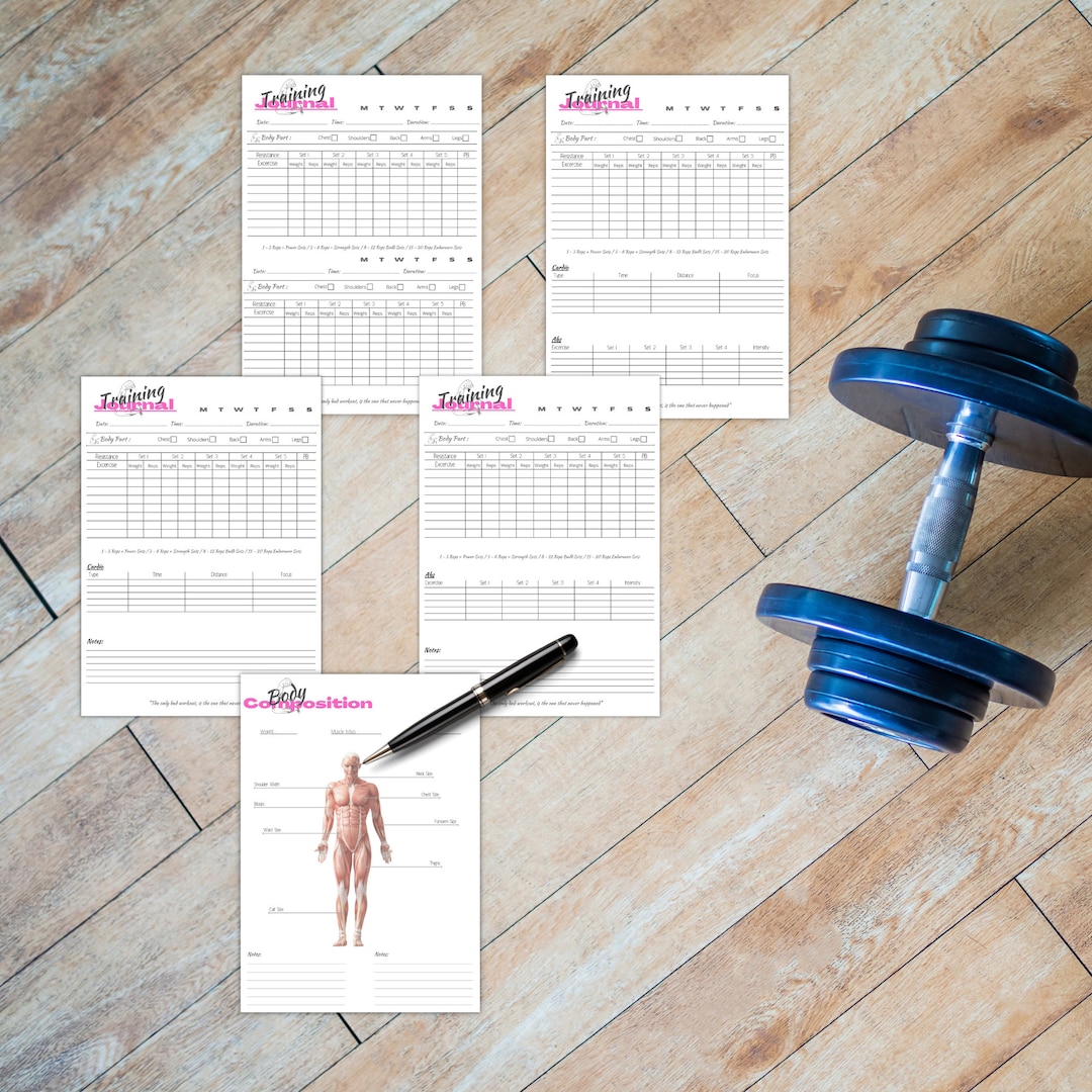 Printable Weight Training Log | Workout Tracker | Training Journal ...