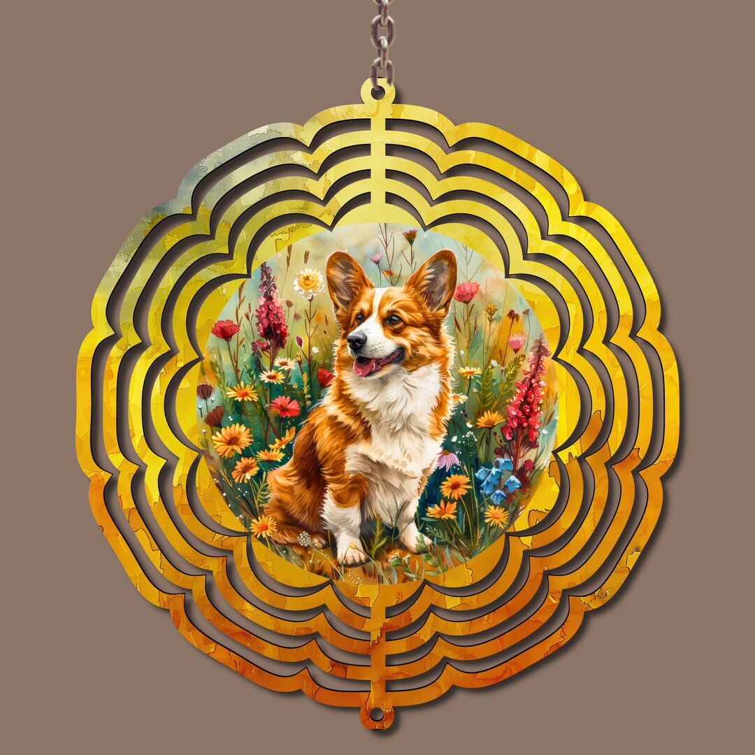 10" Corgi Dog Wind Spinners - Etsy