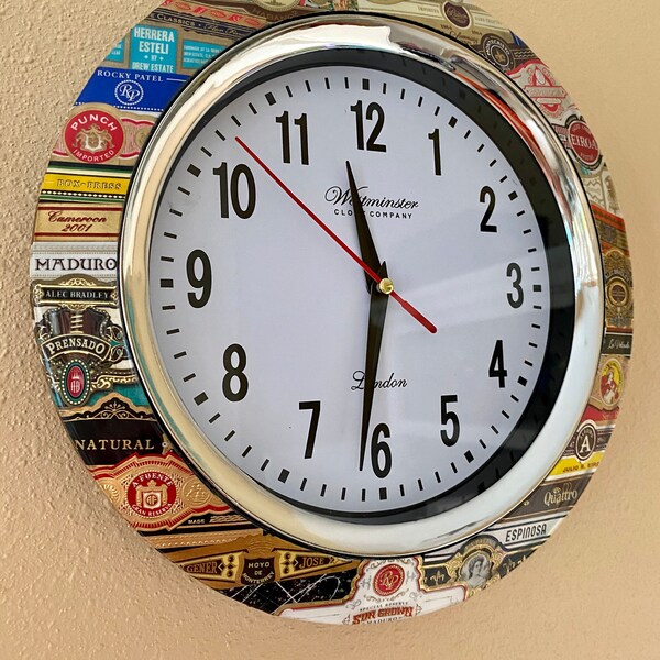 Decoupage Clock - Etsy