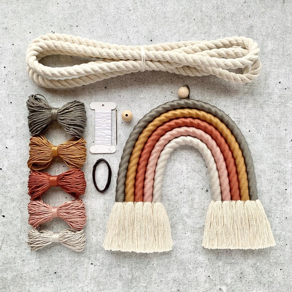 Rainbow Macrame Kit - Etsy