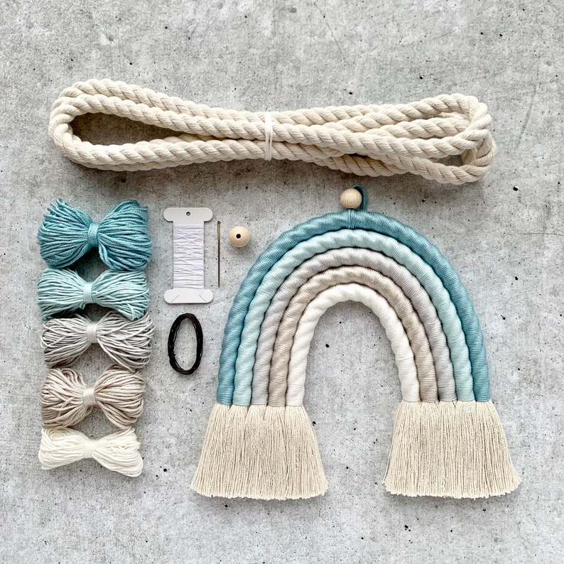 DIY Kit Rainbow Mint-blue Do It Yourself Rainbow Kit Wall - Etsy