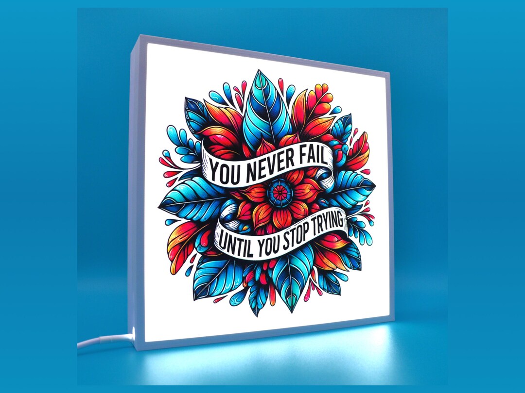 LED Motivational Light Box Gift - Inspirational Decor - Motivational ...