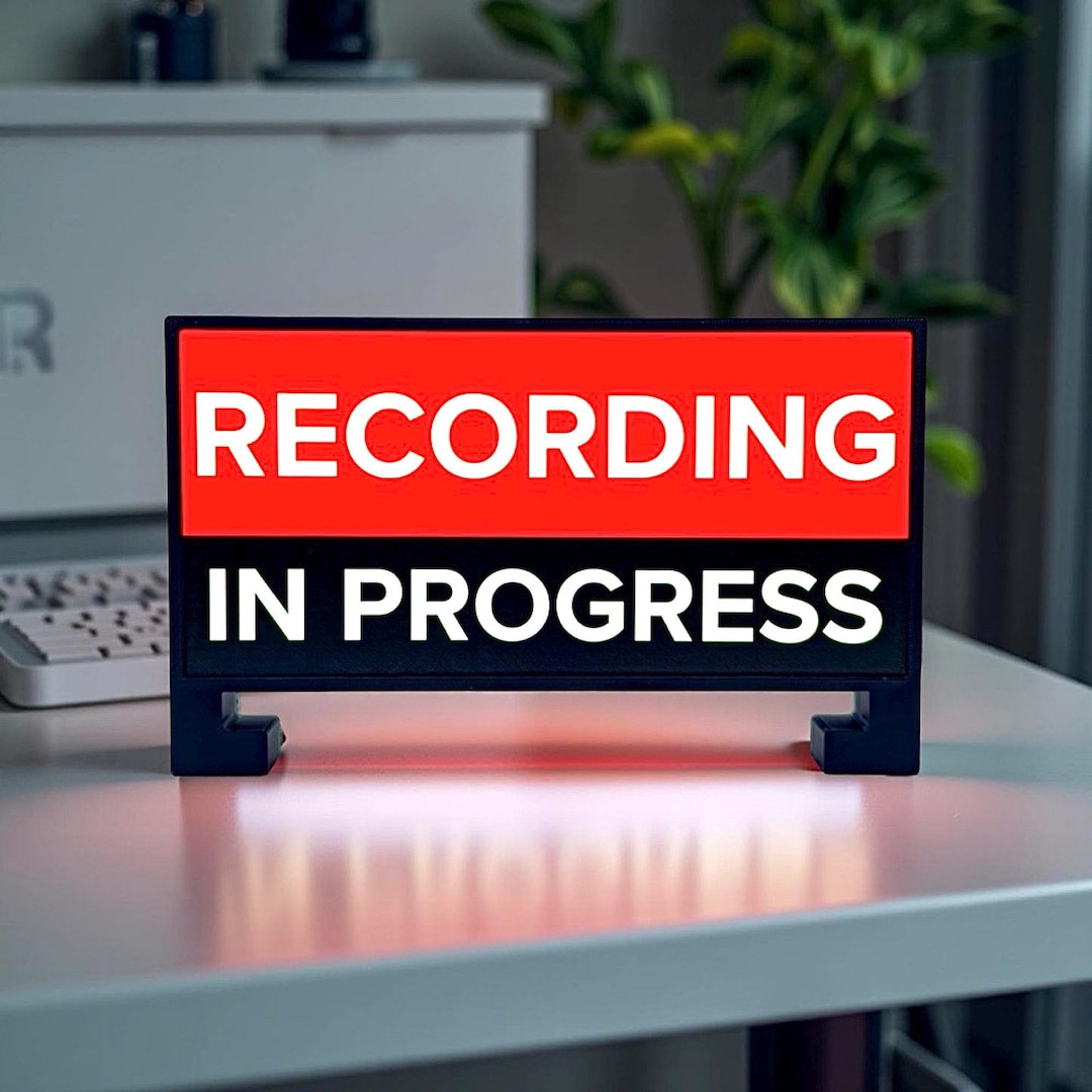 Personalized Recording in Progress LED Light Box - Studio Sign - Etsy