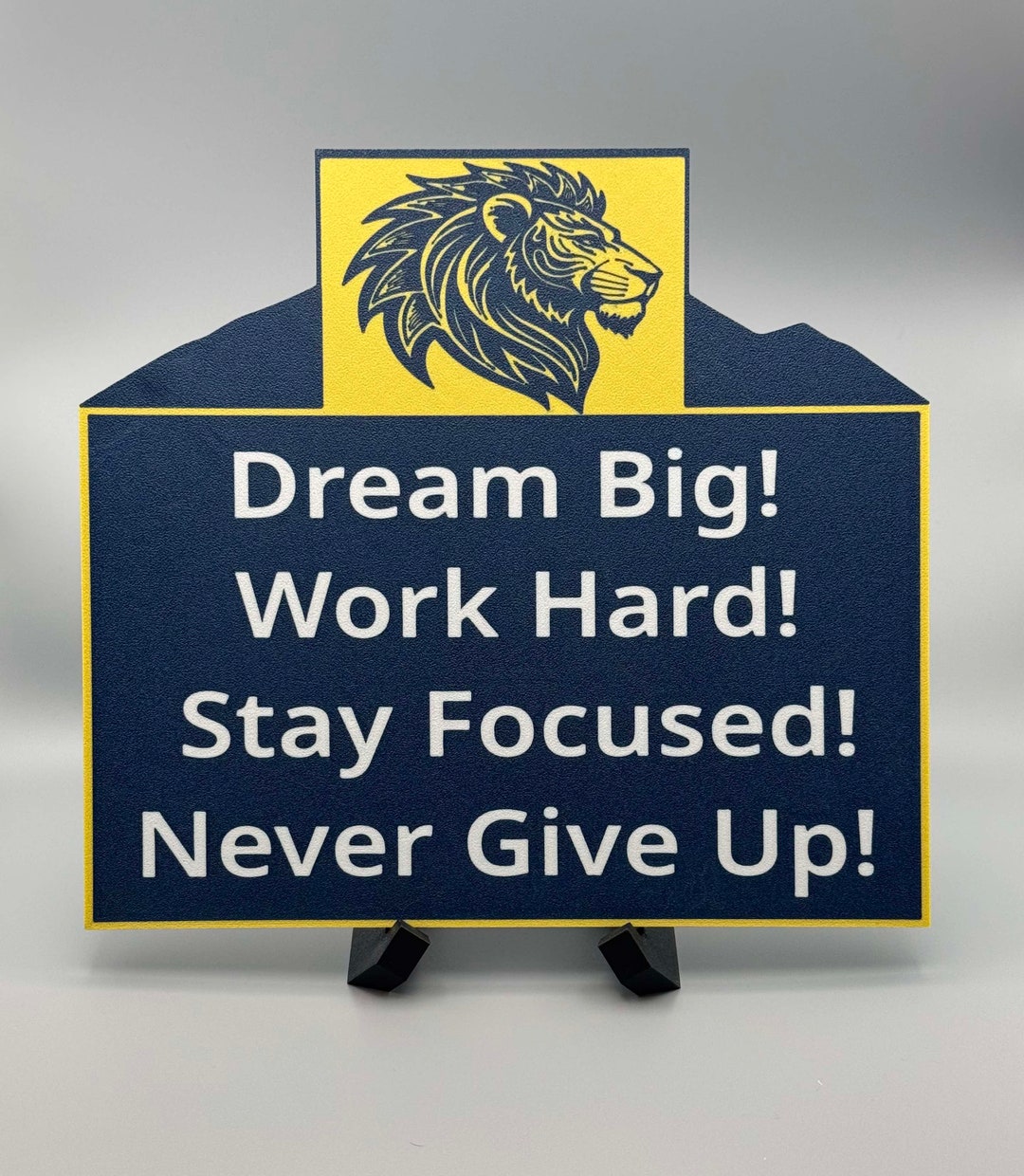 Motivational Wall Art, Dream Big Work Hard Stay Focused Never Give Up ...