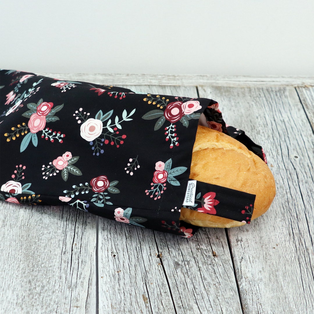 French Bread Bag, Foodsafe and Waterproof Lining. Reusable. - Etsy