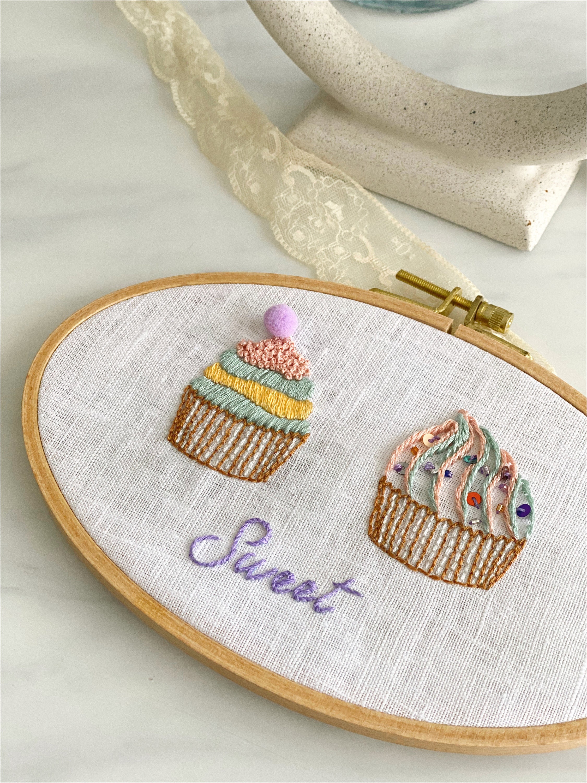 Cupcake Embroidery PDF Pattern - Etsy