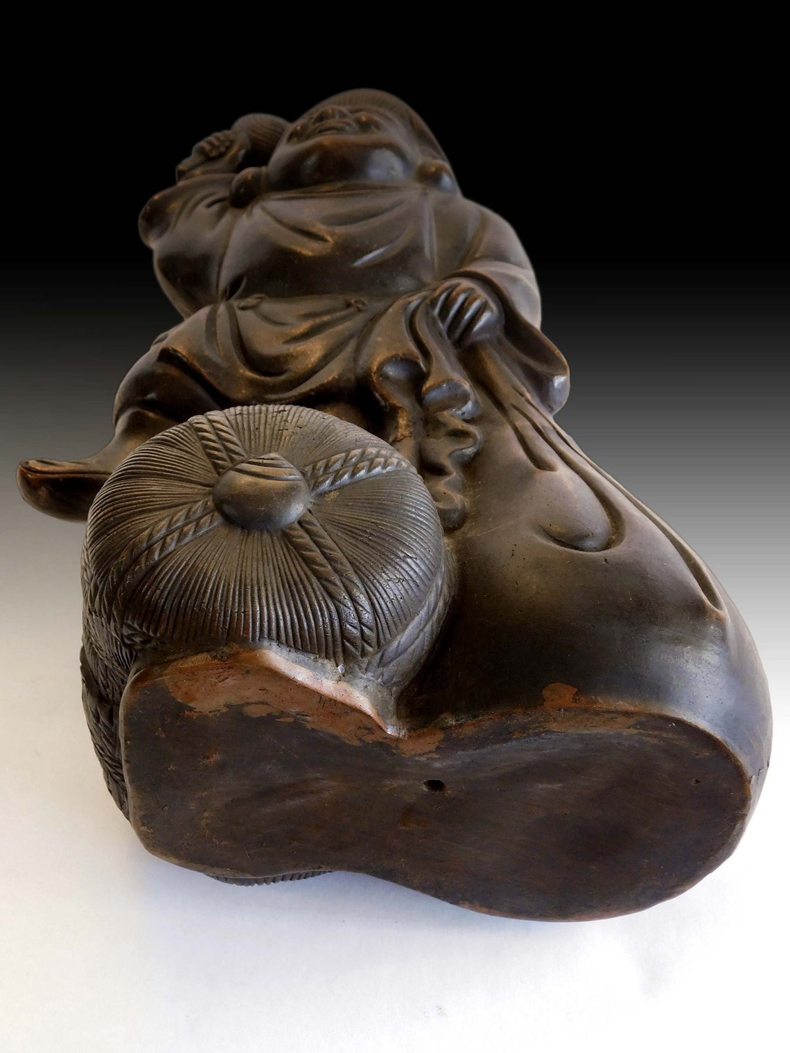God of Wealth Daikoku Bizen Yaki Antique Japanese Ceramic Okimono ...