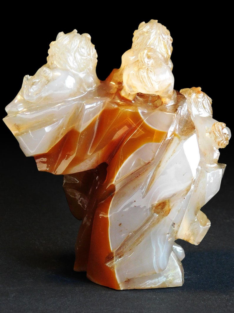 Vintage Chinese Citrine Quartz Agate Crystal Lion Scholar’s Rock ...
