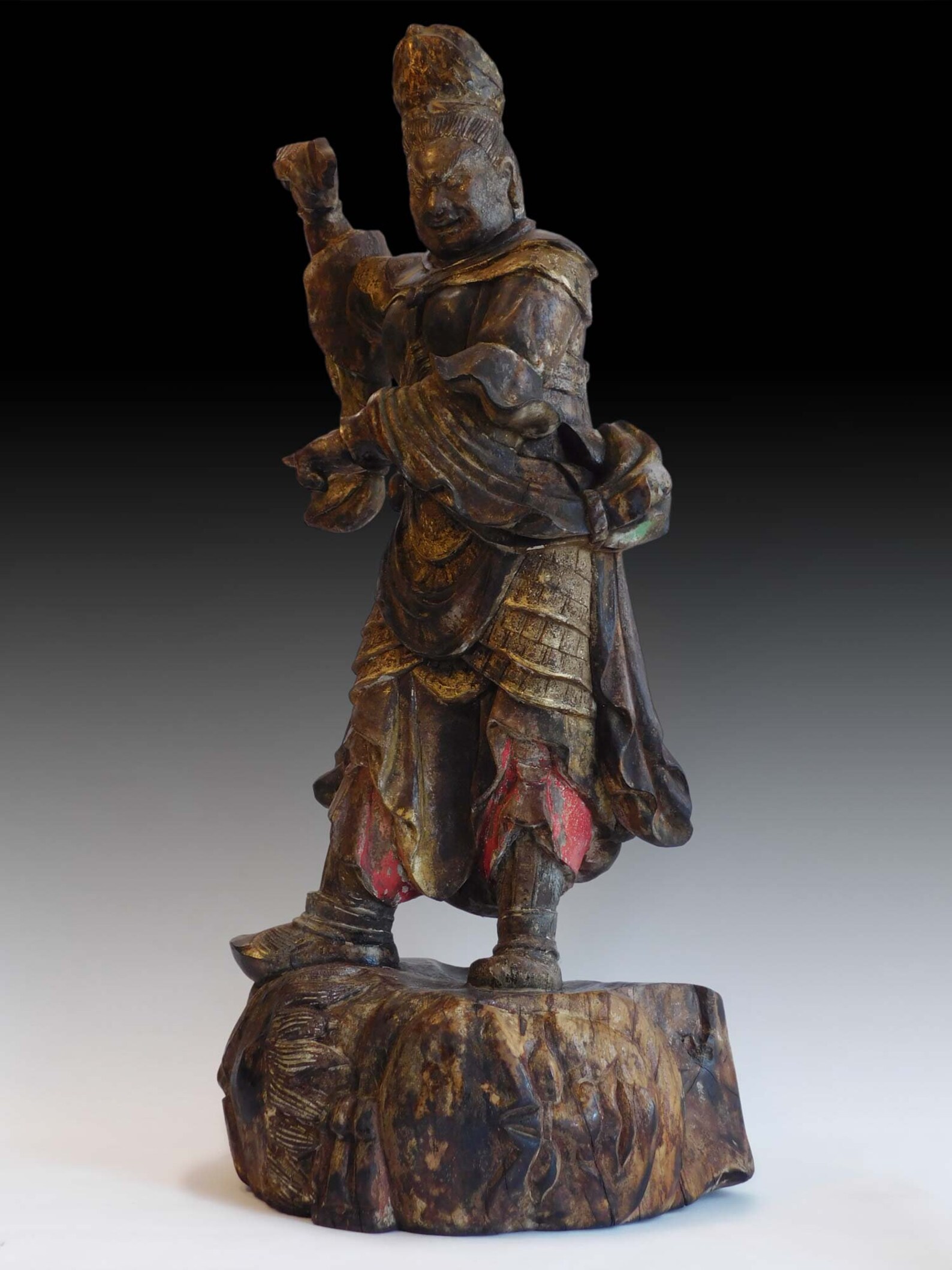 Guardian East Deva King Jikokuten Antique Japanese Single | Etsy