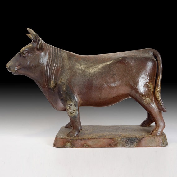 Japanese Ox Bone Okimono Statue