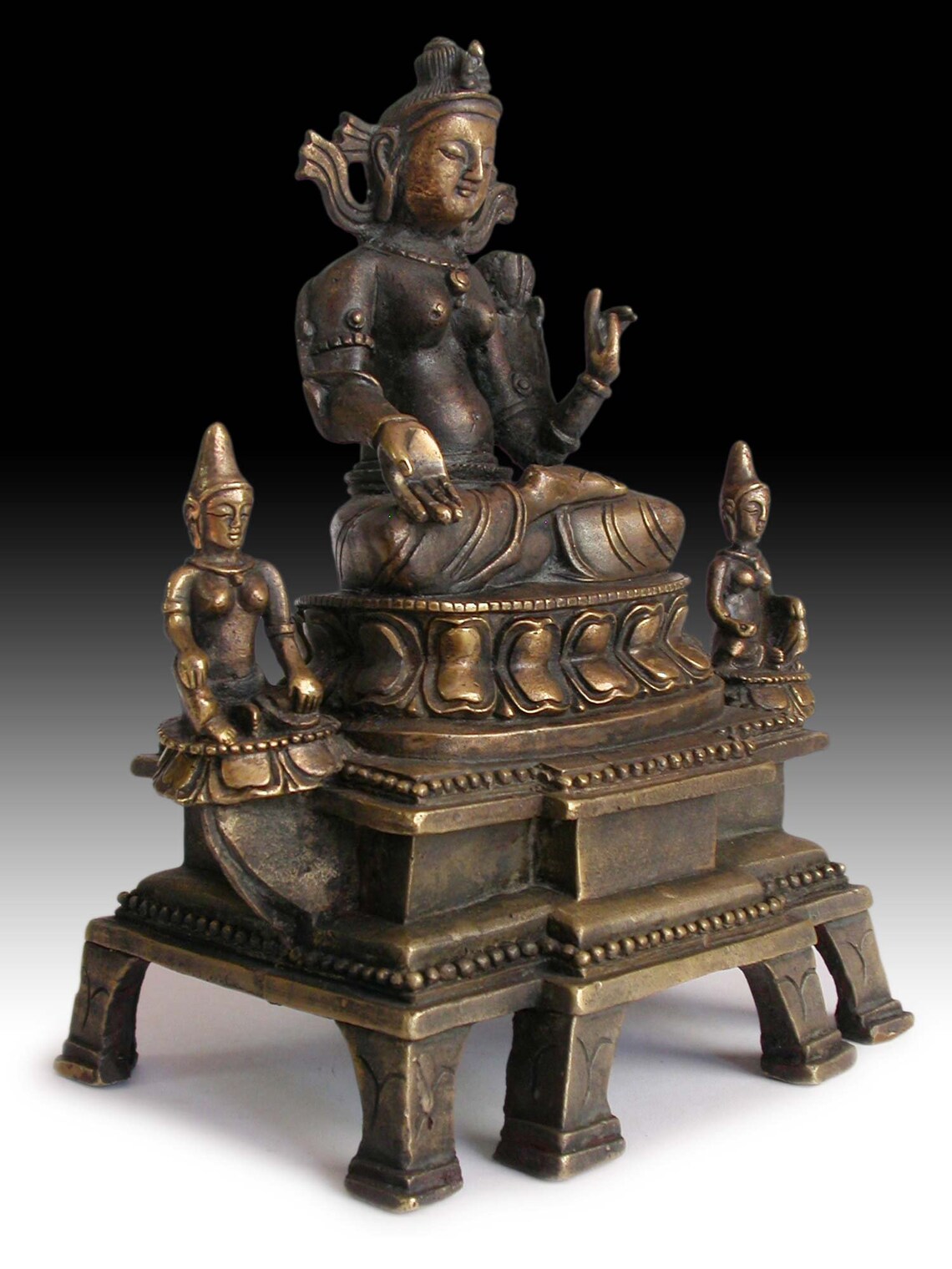 Longevity White Tara Goddess Vintage Chinese Trinity Bronze - Etsy