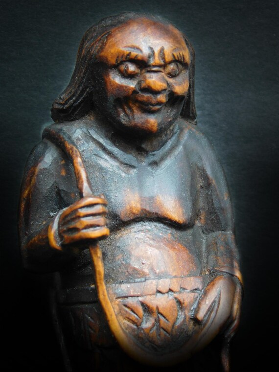 Long Legged Ashinaga Tenaga Japanese Edo Period Carved Antique | Etsy