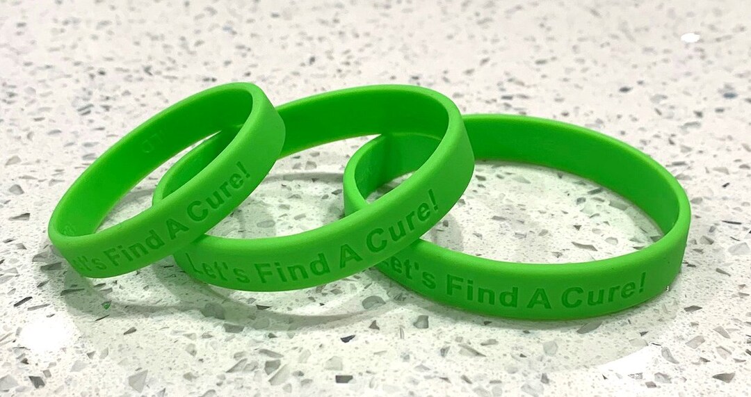 10-pack Lime Green Awareness Wristband Silicone Bracelets Non-hodgkin ...
